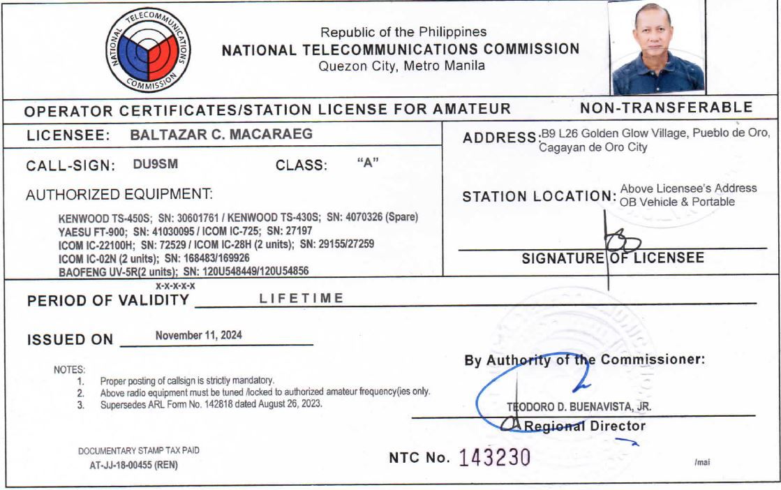 DU9SM - Callsign Lookup by QRZ Ham Radio