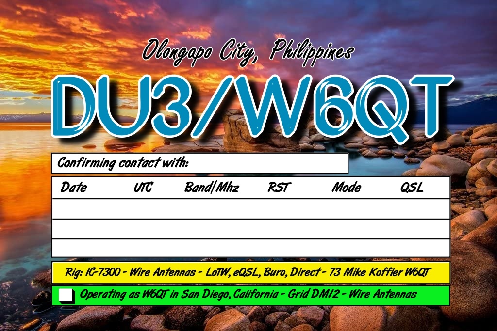 DU3/W6QT - Callsign Lookup by QRZ Ham Radio